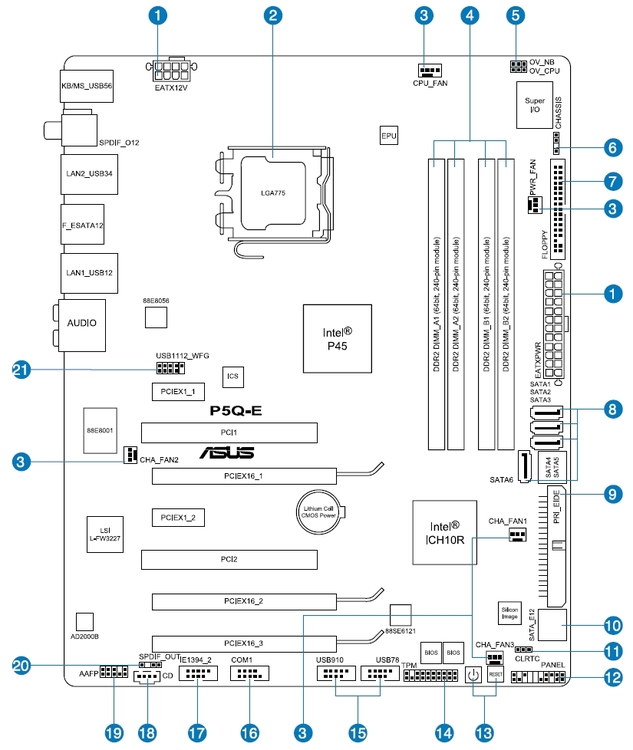 Configure PC w/ Asus P5Q-E Motherboard