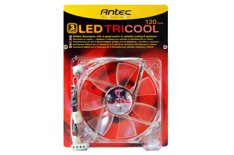 Configure PC w/ Antec TriCool 120mm Red LED Additional Cooling